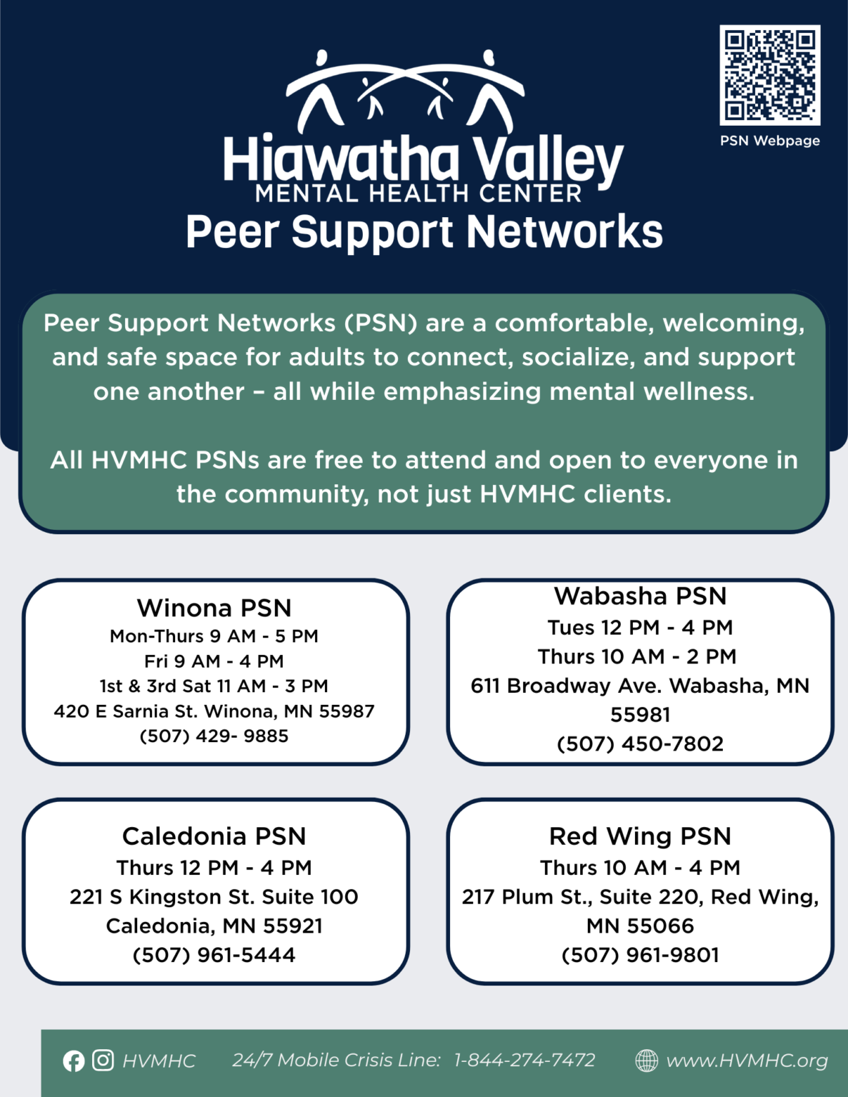 Peer Support Networks (PSN) - Hiawatha Valley Mental Health Center